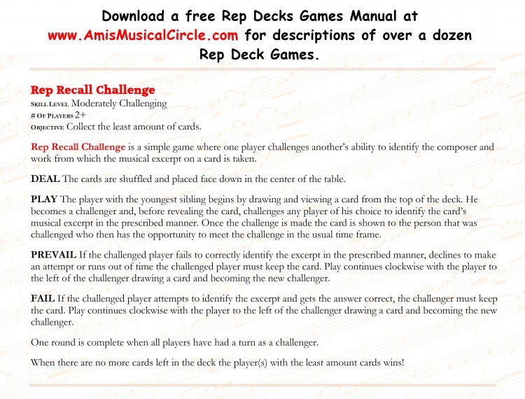 Rep Decks - Orchestral Series: Starter Edition , - Amis Musical Circle ...